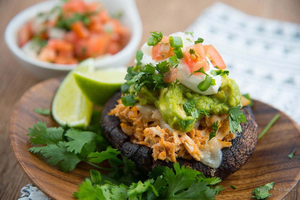 Enchilada Stuffed Portabella Mushrooms - Christy Vega